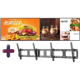 Samsung Menuboard 2x BE43D-H Smart Signage TV 109,22 cm 43 Zoll inkl. Neomounts NS-WMB200BLACK Wandhalterung