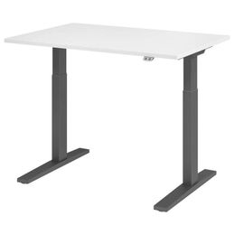 Hammerbacher VXMKA12/W/G elektrisch h&ouml;henverstellbarer Schreibtisch 70,0 - 120,0 cm - elektrisch wei&szlig; / grafit