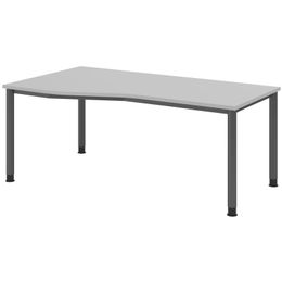 Hammerbacher VHS18/5/G h&ouml;henverstellbarer Schreibtisch 68,5 - 81 cm grau / grafit
