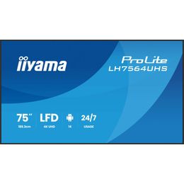 iiyama ProLite LH7564UHS-B1AG Signage Display 189,5 cm (75")