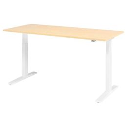 Hammerbacher VXMKA19/3/W elektrisch h&ouml;henverstellbarer Schreibtisch 70,0 - 120,0 cm - elektrisch ahorn / wei&szlig;