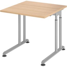 Hammerbacher h&ouml;henverstellbarer Schreibtisch VZS08/E/S eiche