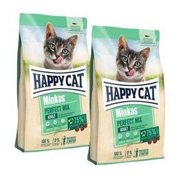 Happy Cat Minkas Trockenfutter Katze Adult, Perfect Mix, Gefl&uuml;gel, Fisch & Lamm 2x10 kg