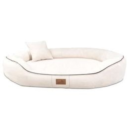 tierlando MARLON VISCO PLUS Velours - Orthop&auml;disches Hundebett creme 1,7 m, 35 cm, 1,1 m