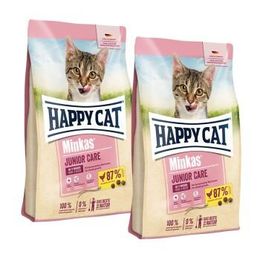 Happy Cat Minkas Trockenfutter Katze Junior, Care, Gefl&uuml;gel 2x10 kg