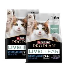 Purina PRO PLAN Liveclear Sterilised Senior 7+ Truthahn 2x1,4 kg