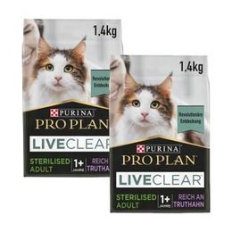 Purina PRO PLAN Liveclear Sterilised Adult Truthahn 2x1,4 kg