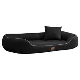 tierlando MARLON VISCO PLUS Velours - Orthop&auml;disches Hundebett schwarz 1,7 m, 35 cm, 1,1 m