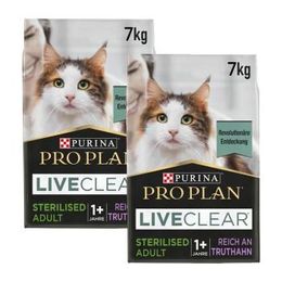 Purina PRO PLAN Liveclear Sterilised Adult Truthahn 2x7 kg