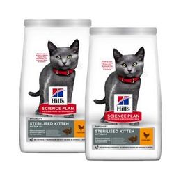 Hill's Hill's Science Plan Trockenfutter Kitten, Sterilised, mit Huhn 2x3 kg