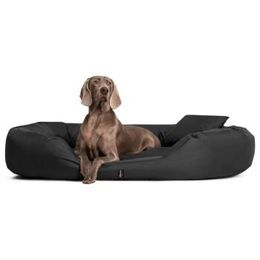 tierlando &reg; Orthop&auml;disches Hundebett SAMMY | Robuster Polyester | Dicke Umrandung anthrazit 1,4 m, 30 cm, 1,05 m