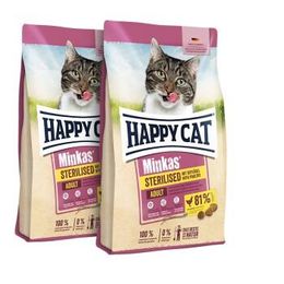 Happy Cat Minkas Trockenfutter Katze, Adult, Sterilised, Gefl&uuml;gel 2x4 kg