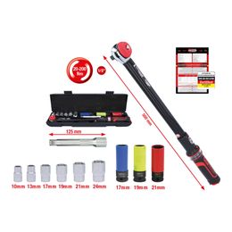 KS Tools ERGOTORQUEprecision Drehmomentschl&uuml;ssel-Satz 1/2 aus Chrom-Vanadium-Stahl 20-200 Nm 11-teilig, 5162400 (516.2400)