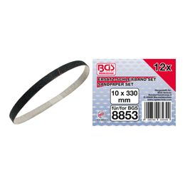 BGS-technic BGS Schleifband 8853-1, 10 mm x 330 mm, 12 St&uuml;ck f&uuml;r Art. 8853 ; BGS technic)