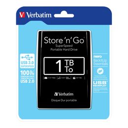 Verbatim Festplatte 1TB USB3.0 Extern,6,35cm(2,5Z) 53023 (19-020-142)