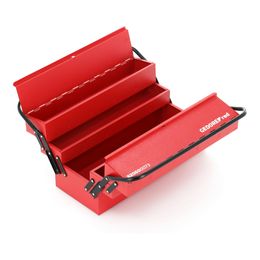 Gedore RED Werkzeugkasten, 5 F&auml;cher, gro&szlig;, leer, Ma&szlig;e (LxBxH): 260x535x210 mm, rot, Stahlblech, Sortierbox, R20600073 (3301658)