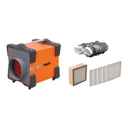 Master Luftreiniger Komplettpaket H - Heylo PF 1000, PF 1000 + Schlauch &Oslash; 205 + Filter: 5 x G4, 1 x H14 (H-Klasse) (2002494)