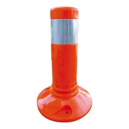 Schake Flexipfosten rot, selbstaufrichtend, &Oslash; 80mm, H&ouml;he: 300mm + 1 wei&szlig; refl. Streifen, inkl Befestigungsmaterial (412215)