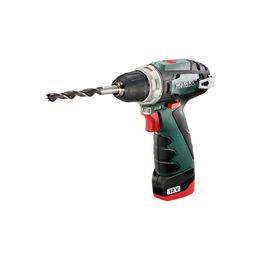 Metabo PowerMaxx BS Basic Akku-Bohrschrauber 10.8V 2x2Ah Li-Ion-Akkus Ladeger&auml;t und Kunststoffkoffer 600080880 (600080500)