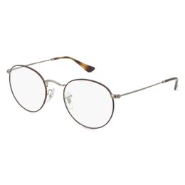 Ray-Ban 0RX3447V Brille Unisex | Fassung: Vollrand, Rund, Havanna Gun