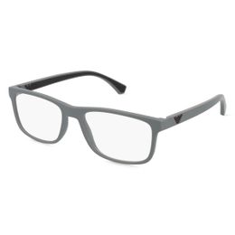 Emporio Armani EA3147 Brille Herren | Fassung: Vollrand, Quadratisch, Grau Matt