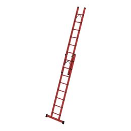 MUNK Vollkunstoff-Schiebe/Seilzugleiter 2-teilig Standtraverse 2 x 8 Sprossen (036608)