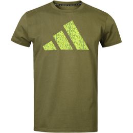 T-Shirt adidas Performance "Perfo Script Graphic Tee" Gr. S, gr&uuml;n, Shirts, Herren, S, Obermaterial: 100% Baumwolle, T-Shirt