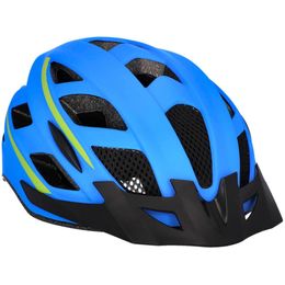 FISCHER BIKE Fahrradhelm FISCHER FAHRRAD "Urban Montis S/M" Gr. S, blau, Helme, S/M Kopfumfang: 52cm - 59cm, Verstellbarer Innenring-System; mit beleuchtetem Innenring-System