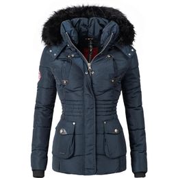 Marikoo Steppjacke 'Vanilla' Damen Gr&ouml;&szlig;e S kobaltblau / rot / schwarz / wei&szlig; Winterjacke