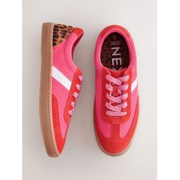 next Sneaker Damen Gr&ouml;&szlig;e 35.5 braun / pink / rot / wei&szlig; Sommerschuhe