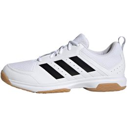 Adidas Ligra 7 Hallenschuhe Herren - wei&szlig; - Gr. 42 2/3 - Synthetik