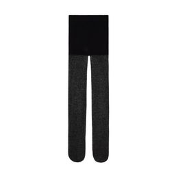 WE Fashion Strumpfhose M&auml;dchen Gr&ouml;&szlig;e 122/128 schwarz / silber