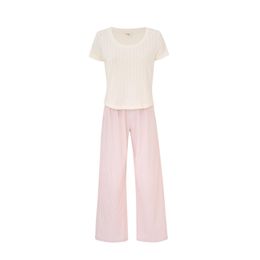 Dagi Pajamas Damen Gr&ouml;&szlig;e S ecru / pink Winterkleid