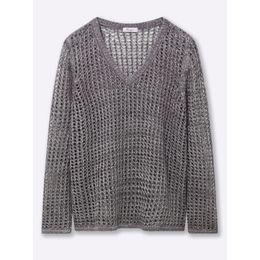 sheego Pullover Damen Gr&ouml;&szlig;e XXXL grau