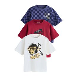 next T-Shirt Jungen Gr&ouml;&szlig;e 110 blau / mischfarben / rot / wei&szlig;
