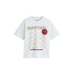 next T-Shirt Jungen Gr&ouml;&szlig;e 140 beige / rot / wei&szlig;