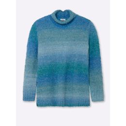 sheego Pullover Damen Gr&ouml;&szlig;e XXXL blau / hellblau / gr&uuml;n