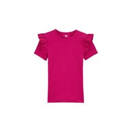 WE Fashion T-Shirt 'Meisjes' M&auml;dchen Gr&ouml;&szlig;e 122/128 dunkelpink