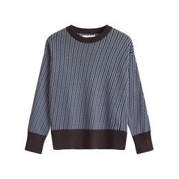 Mela Pullover 'Faiza' Damen Gr&ouml;&szlig;e L blau / schoko