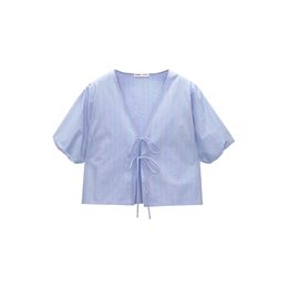 Pull&Bear Pull&bear Bluse Damen Gr&ouml;&szlig;e L taubenblau / lachs