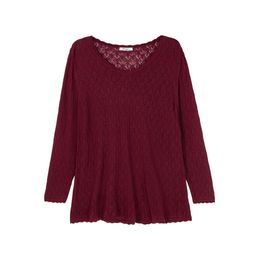 sheego Pullover Damen Gr&ouml;&szlig;e L/XL weinrot