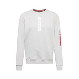 Alpha Industries Sweatshirt Herren Gr&ouml;&szlig;e M grau / blutrot / offwhite