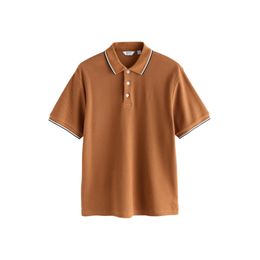 next Poloshirt Herren Gr&ouml;&szlig;e XXL navy / braun / wei&szlig;
