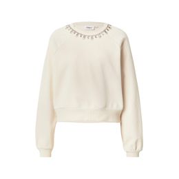 Only Sweatshirt 'ONLJETT' Damen Gr&ouml;&szlig;e XS creme / silber