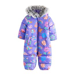 next Snowsuit M&auml;dchen Gr&ouml;&szlig;e 74 lila / mischfarben
