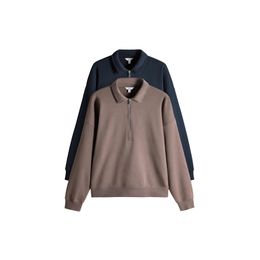 The Set Sweatshirt Damen Gr&ouml;&szlig;e L navy / braun