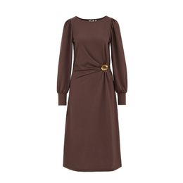 WE Fashion Kleid Damen Gr&ouml;&szlig;e 34 braun / gold Winterkleid