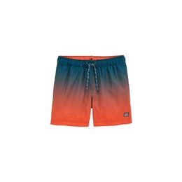 WE Fashion Badehose Jungen Gr&ouml;&szlig;e 134/140 petrol / dunkelorange