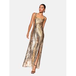 Lipsy Kleid Damen Gr&ouml;&szlig;e 46 gold Winterkleid