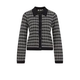 We Fashion Strickjacke Damen Gr&ouml;&szlig;e M schwarz / wei&szlig;
